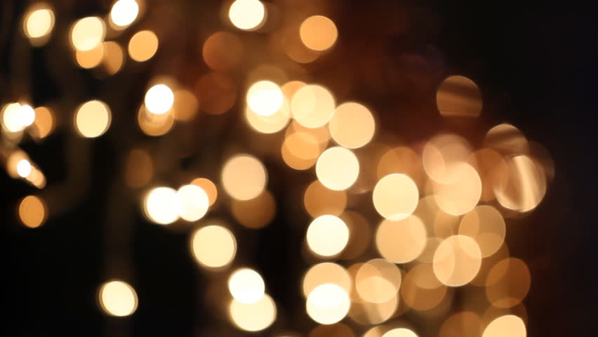 holiday flashing illumination yellow lights dim Stock Footage Video ...