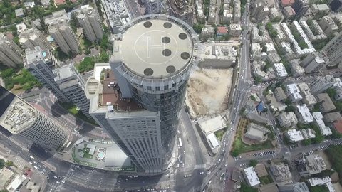 Aerial View Very Tall Tower Helicopter Stock Footage Video (100% ...