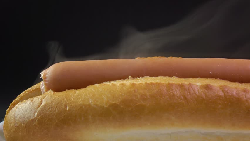 Freshly Made Hot Dog Against Stock Footage Video (100% Royalty-free ...