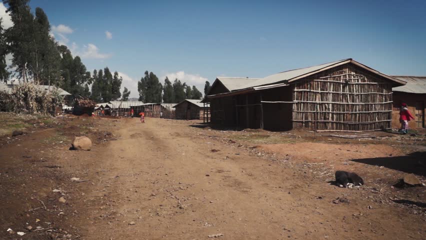 road through center poor village ethiopia Stock Footage Video (100% ...