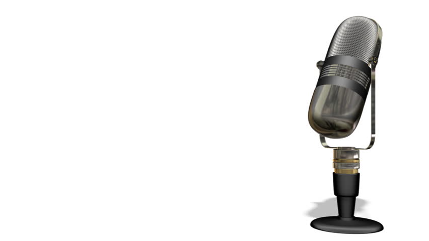 Vintage Microphone Animation (hd). Old Stock Footage Video (100% ...