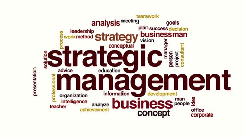 Strategic Management Animated Word Cloud Stock Footage Video (100% ...