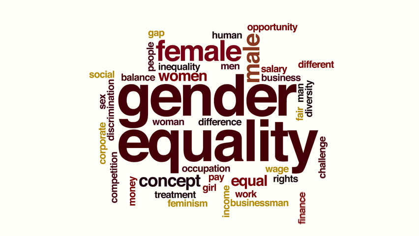 Gender Equality Animated Word Cloud Arkivvideomateriale (100 % ...
