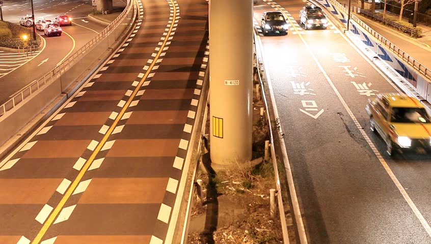 Cars Rushing Over an Urban Stock Footage Video (100% Royalty-free ...