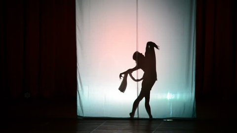 Dancer Dances Behind White Background Dance Stock Footage Video (100% ...