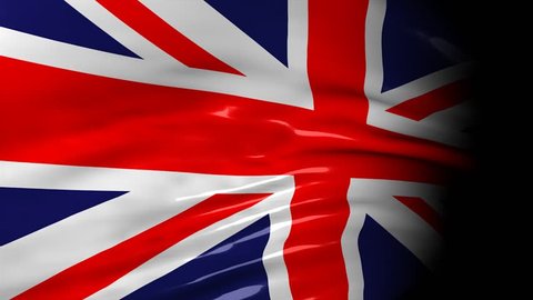 Angled View British Flag Flapping Hd Stock Footage Video (100% Royalty ...