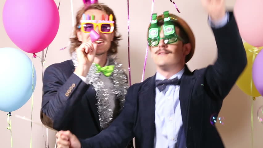 Happy Party Guys Dancing in Stock Footage Video (100% Royalty-free ...