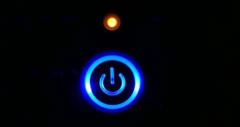 Click Power Button On Computer Start Stock Footage Video (100% Royalty ...