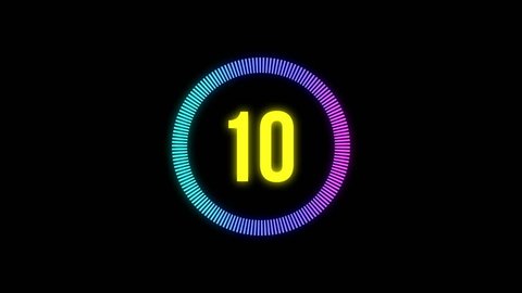 Countdown Animation 10 0 Colorful Glow Stock Footage Video (100% ...