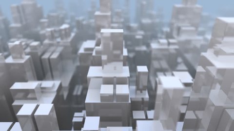 Glass City Fly Over Seamless Looping Stock Footage Video (100% Royalty ...