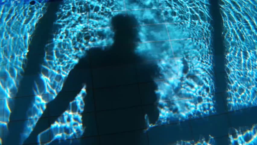 underwater shadow man waves on swimming Stock Footage Video (100% ...