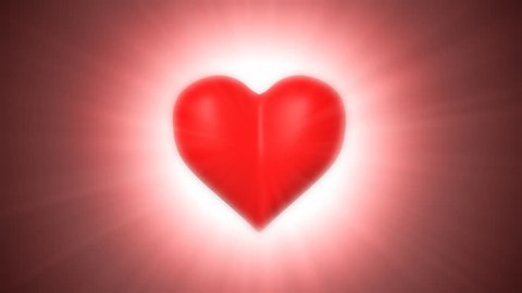 Big Red Beating Heart Glow Red Stock Footage Video (100% Royalty-free ...