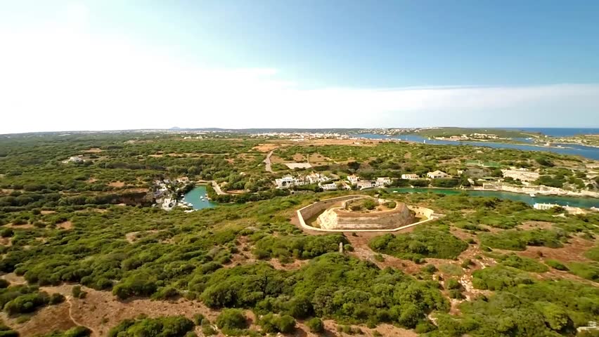 Aerial View Sea Entrance Island Menorca Stock Footage Video (100% ...