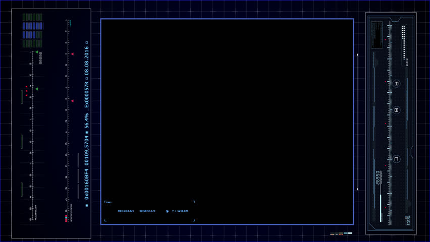 sci fi screen overlay futuristic frame Stock Footage Video (100% ...