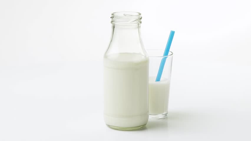 Bottle Milk Glass Straw Stock Footage Video 100 Royalty Free 2093438 Shutterstock