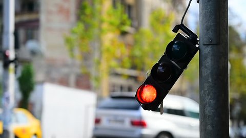 chicago traffic light turns green red Stock Footage Video (100% Royalty ...