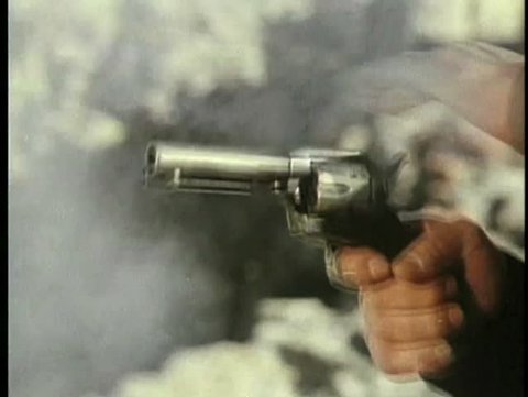 Closeup Man Gun Shooting Stones Stock Footage Video (100% Royalty-free ...