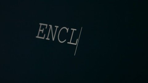 Typing Word On Black Background Enclave Stock Footage Video (100% ...