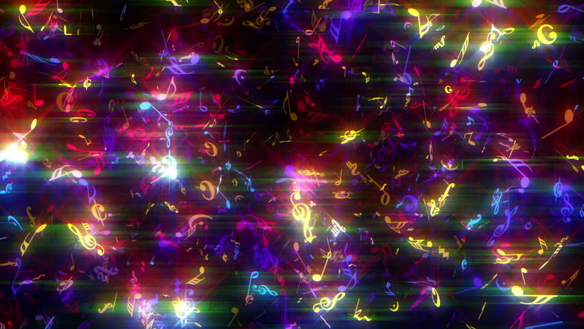 Seamless Animation of Colorful Musical Stock Footage Video (100% ...