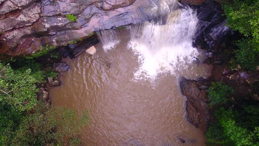 Aerial View of the Waterfalls Stock Footage Video (100% Royalty-free ...