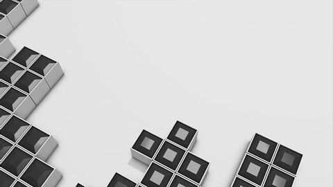Conceptual 3d Falling Blocks Animation Stock Footage Video (100% ...