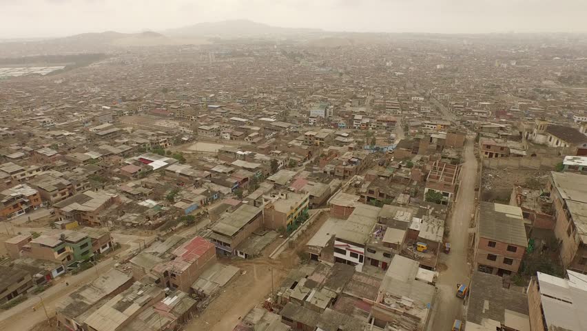 Aerial of Flying Over Slums Stock Footage Video (100% Royalty-free ...