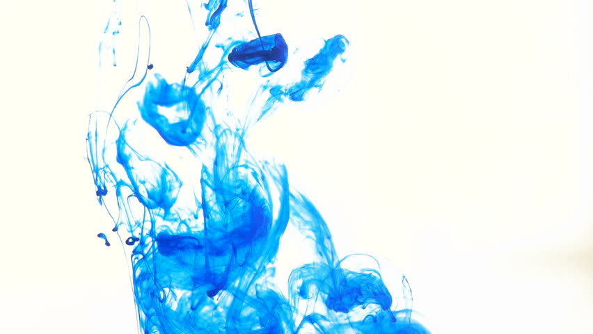 Blue Ink in Water.creative Slow Stock Footage Video (100% Royalty-free ...