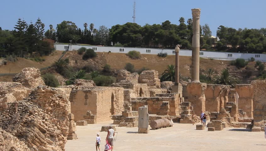 The Ruins of Ancient Carthage Stock Footage Video (100% Royalty-free ...