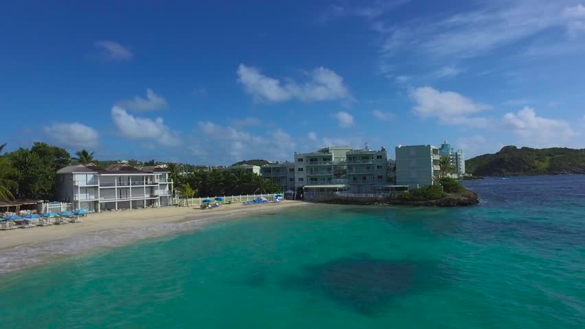 4k aerial dawn beach st maarten Stock Footage Video (100% Royalty-free ...