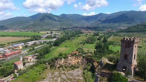 Aerial View Caprona Tower Pisa Italy Stock Footage Video (100% Royalty ...