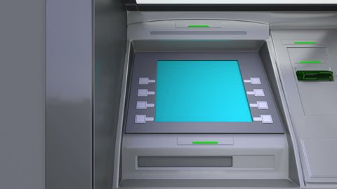 Atm Machine Camera Moving Around Stock Footage Video (100% Royalty-free ...