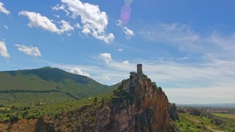 Aerial View Caprona Tower Pisa Italy Stock Footage Video (100% Royalty ...