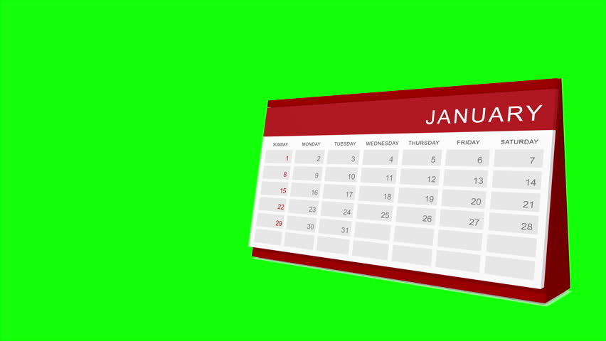 calendar – loop green screen 4k Stock Footage Video (100% Royalty-free ...