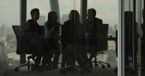 4k View Behind Young Successful Business Stock Footage Video (100% ...