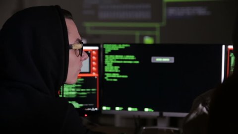 nerd developer working late night his Stock Footage Video (100% Royalty ...