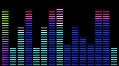 Music Equalizer On Dark Background Isolated Stock Vector (Royalty Free ...