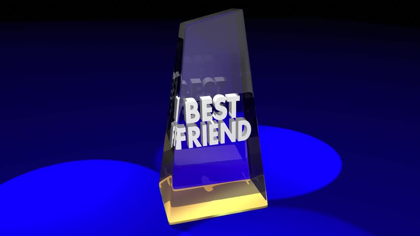 Best Friend Award Prize Trophy Winner Stock Footage Video (100% Royalty ...