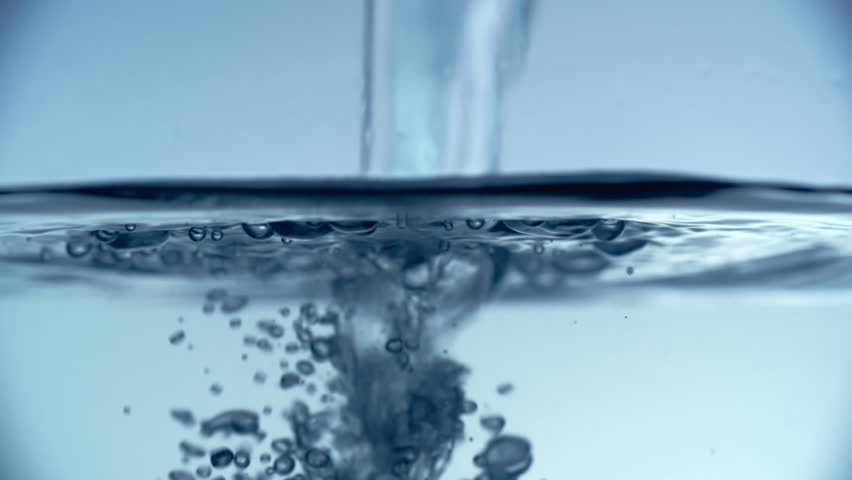 Close Water Being Poured Into Full Stock Footage Video (100% Royalty ...