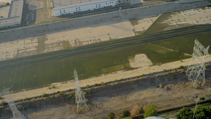 Aerial View of Storm Drain Stock Footage Video (100% Royalty-free ...