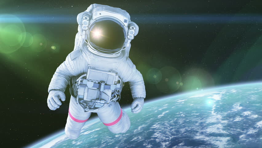 astronaut space 3d animation green screen Stock Footage Video (100% ...