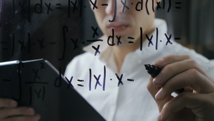 Scientist Wrote Mathematical Formulas On Stock Footage Video (100% ...