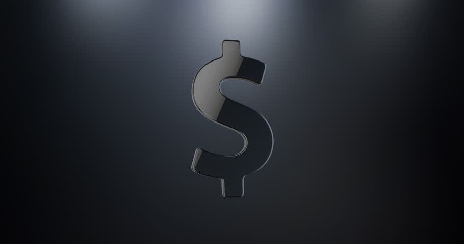 Animated Dollar Sign Black 3d Stock Footage Video (100% Royalty-free ...