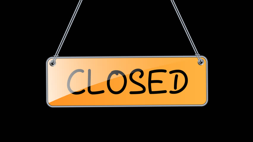 Animation Closed Hanging Signs for Stock Footage Video (100% Royalty ...