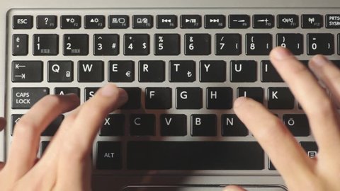 laptop flat computer keyboard typing Stock Footage Video (100% Royalty ...