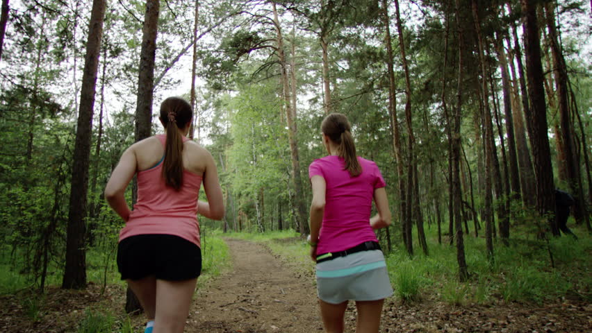 women run forest Stock Footage Video (100% Royalty-free) 21424753 ...