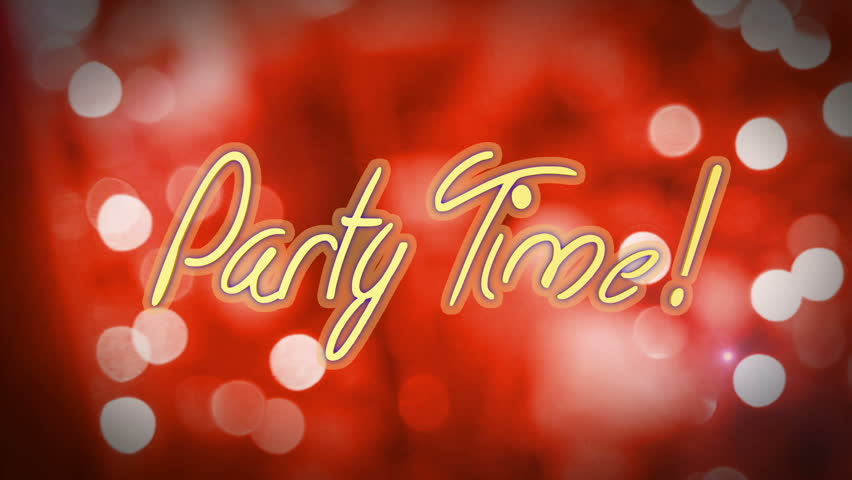 Party Time Celebration Message On Stock Footage Video (100% Royalty ...