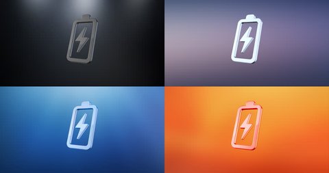 Animated Charge 3d Icon Loop Modules Stock Footage Video (100% Royalty ...