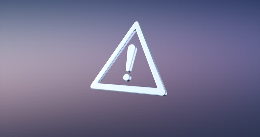 Animated Attention Silver 3d Icon Stock Footage Video (100% Royalty ...