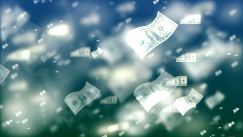 flying dollars abstract loopable background Stock Footage Video (100% ...