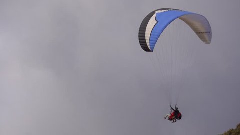 Parachute Paramotor Chroma Key Green Screen Stock Footage Video (100% ...